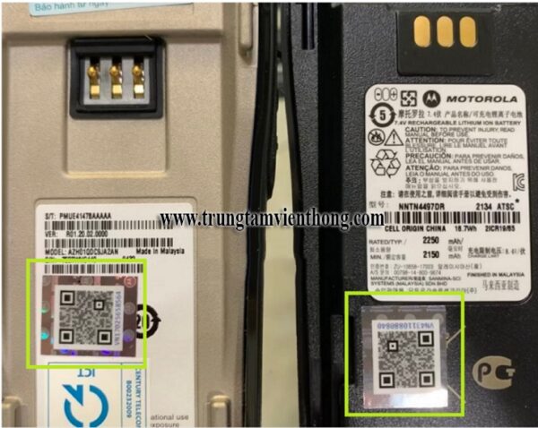 QUÉT MÃ QR CODE CHỐNG HÀNG GIẢ BỘ ĐÀM MOTOROLA